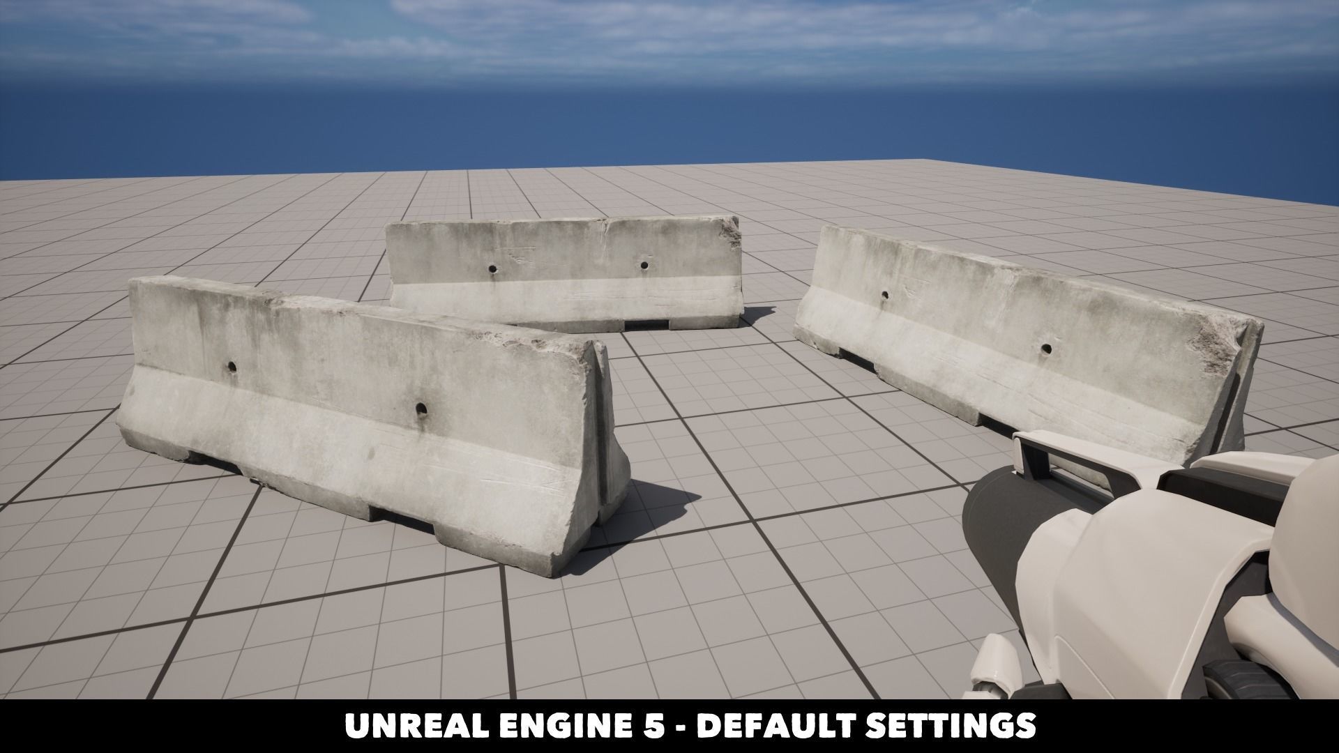 Concrete Barrier - Game Asset Ready for UE5 free VR / AR / low-poly 3D ...