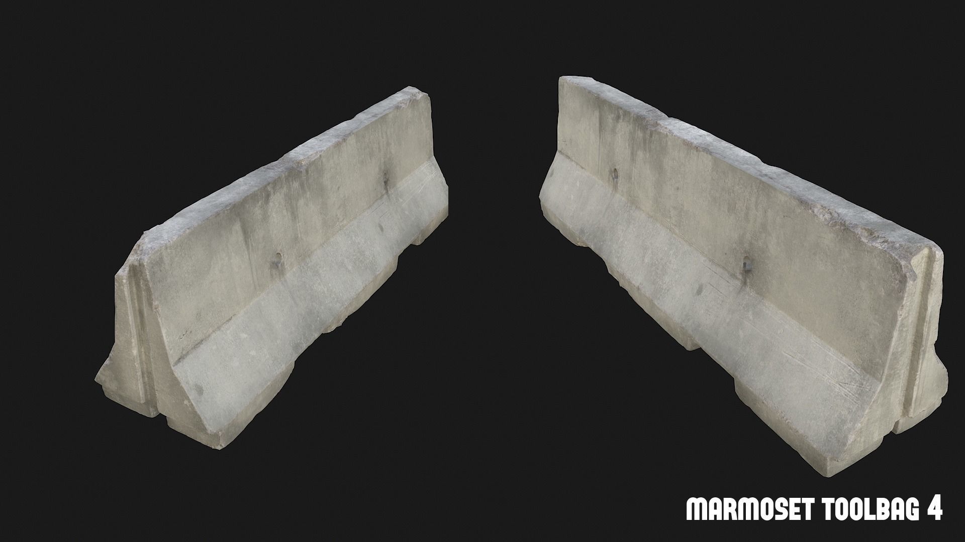 Concrete Barrier - Game Asset Ready for UE5 free VR / AR / low-poly 3D ...