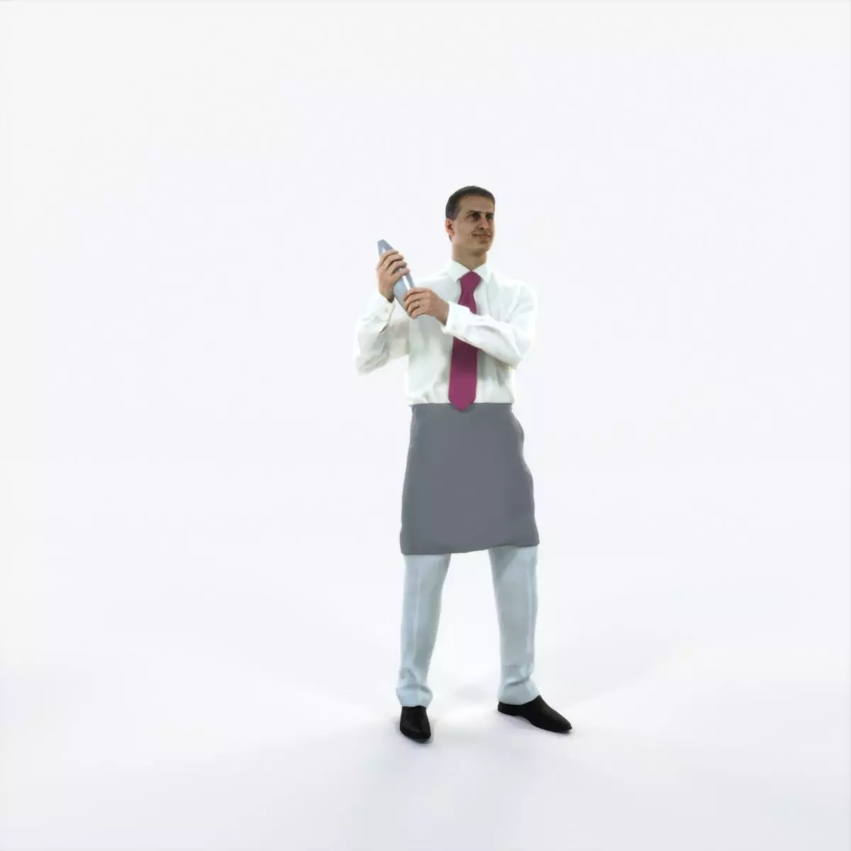 3D model Romance 08M Barman Shaking Working Man VR / AR / low-poly ...