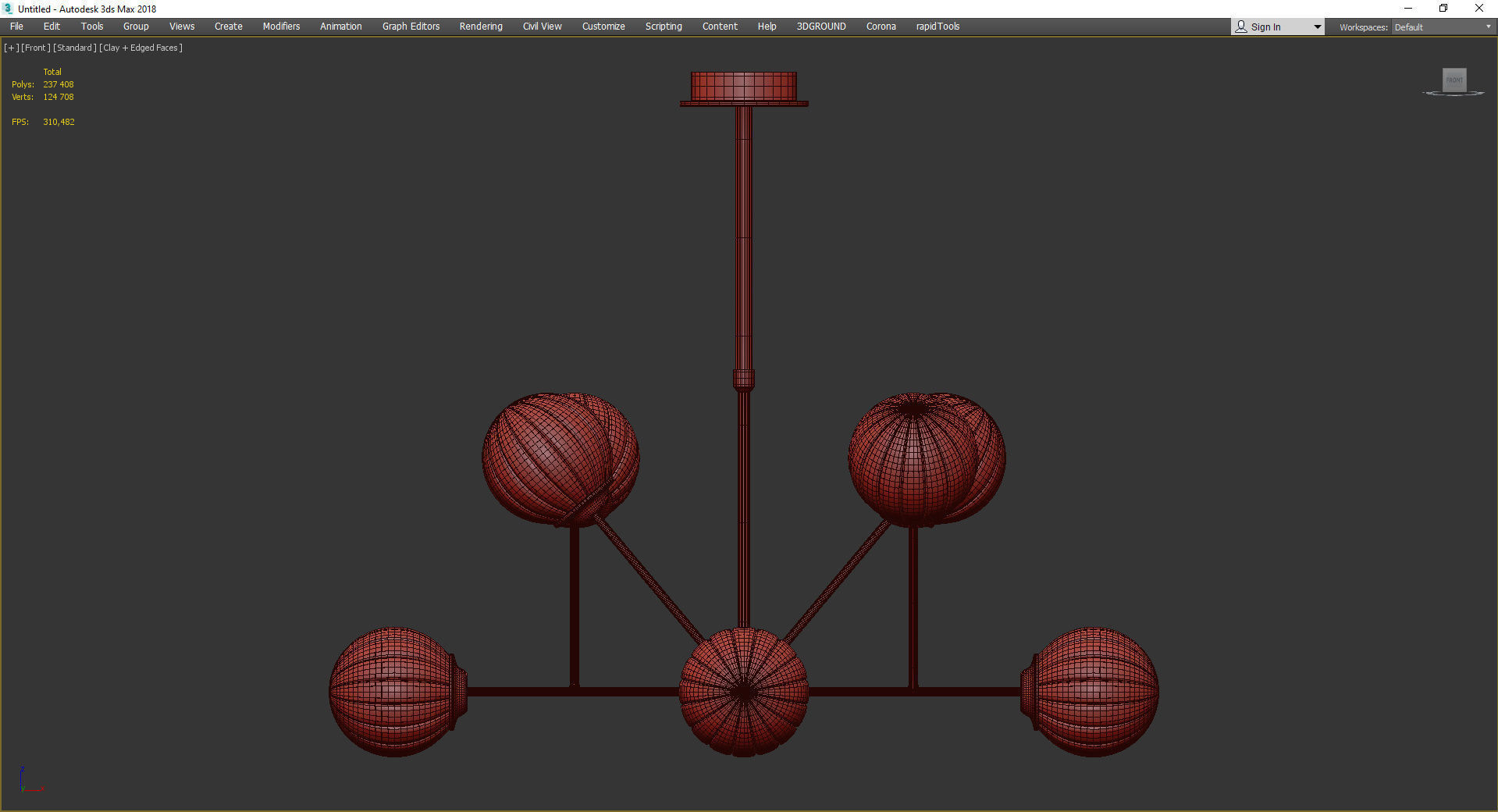 3D model Proto Chandelier VR / AR / low-poly | CGTrader