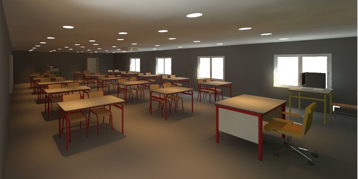 Real Classroom environment 3D model | CGTrader