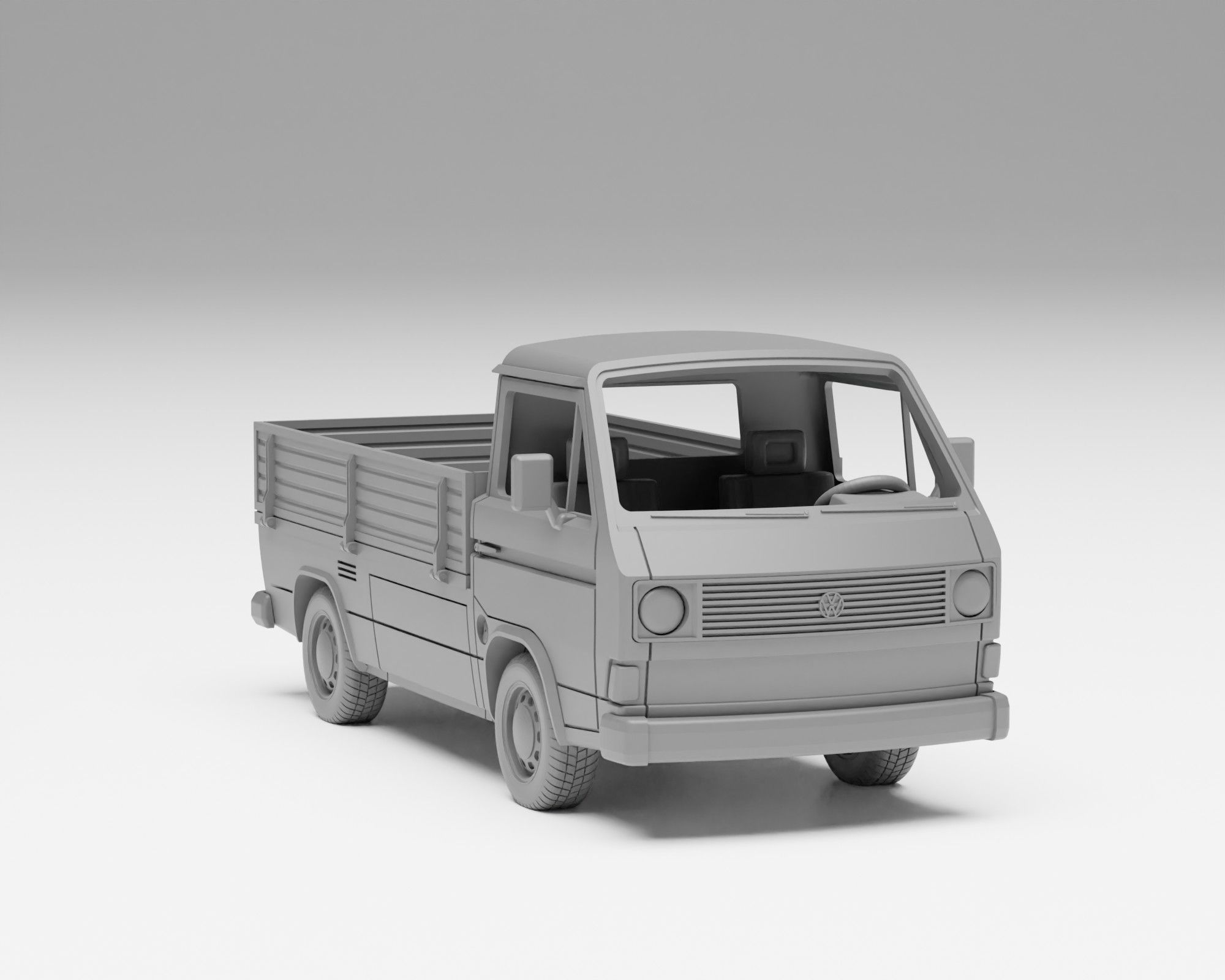 VW T3 Doka- H0 scale van model kit 3D model 3D printable | CGTrader