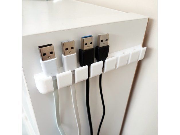 USB Cable Holder 3D model 3D printable | CGTrader