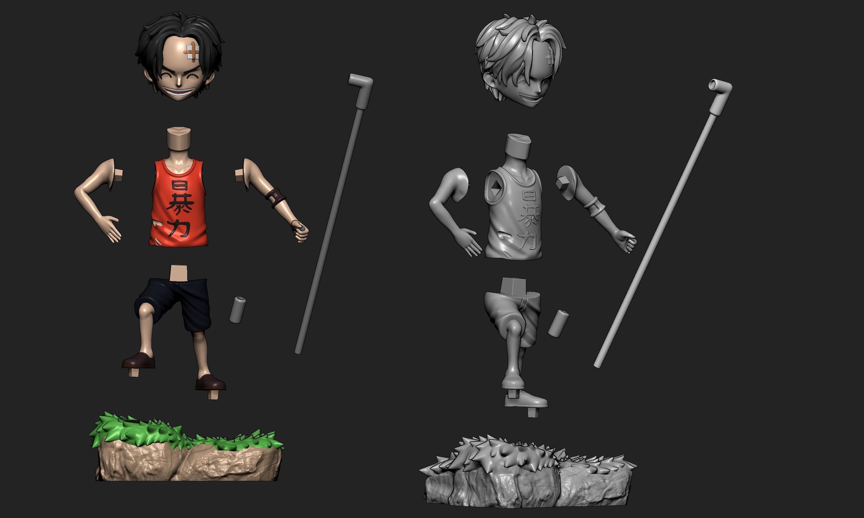 One Piece - Kid Ace 3D model 3D printable | CGTrader