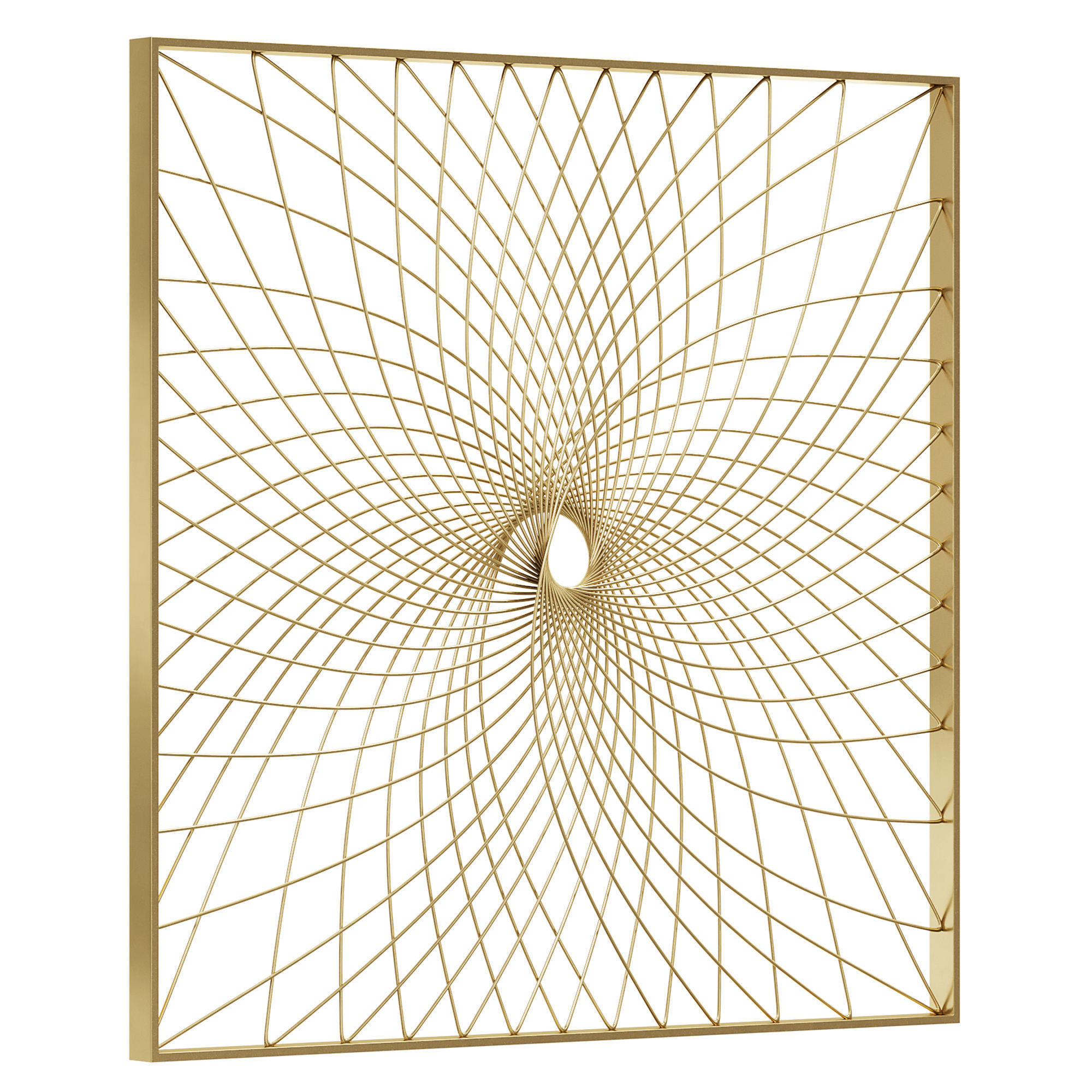 Square metal wall decor by Wayfair 3D model | CGTrader