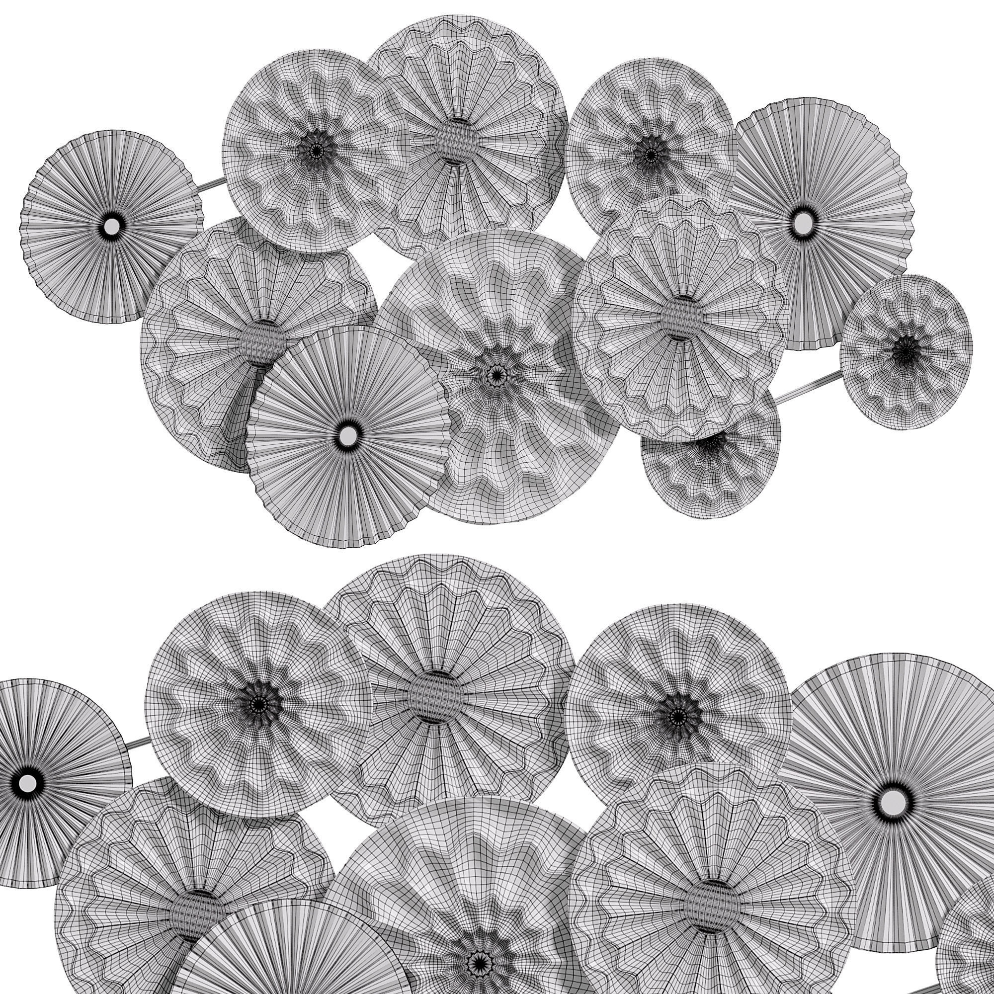 Metal Discs Wall Decor by Wayfair 3D model | CGTrader