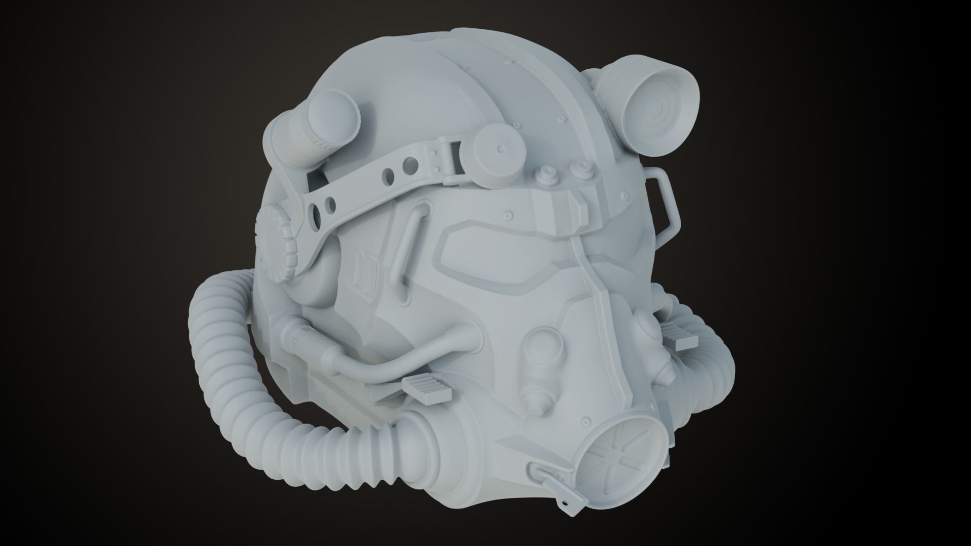 Fallout T60 Helmet 3D model 3D printable | CGTrader