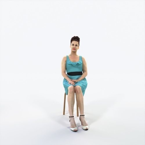 3D model Yearn 22G Listening Sitting Casual Woman VR / AR / low-poly ...