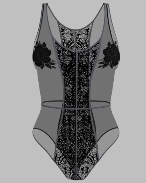Lace and Mesh Swimsuit 3D model | CGTrader