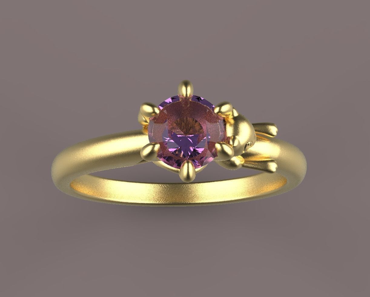 Mew Pokemon Diamond Ring Printable STL 3D model 3D printable | CGTrader