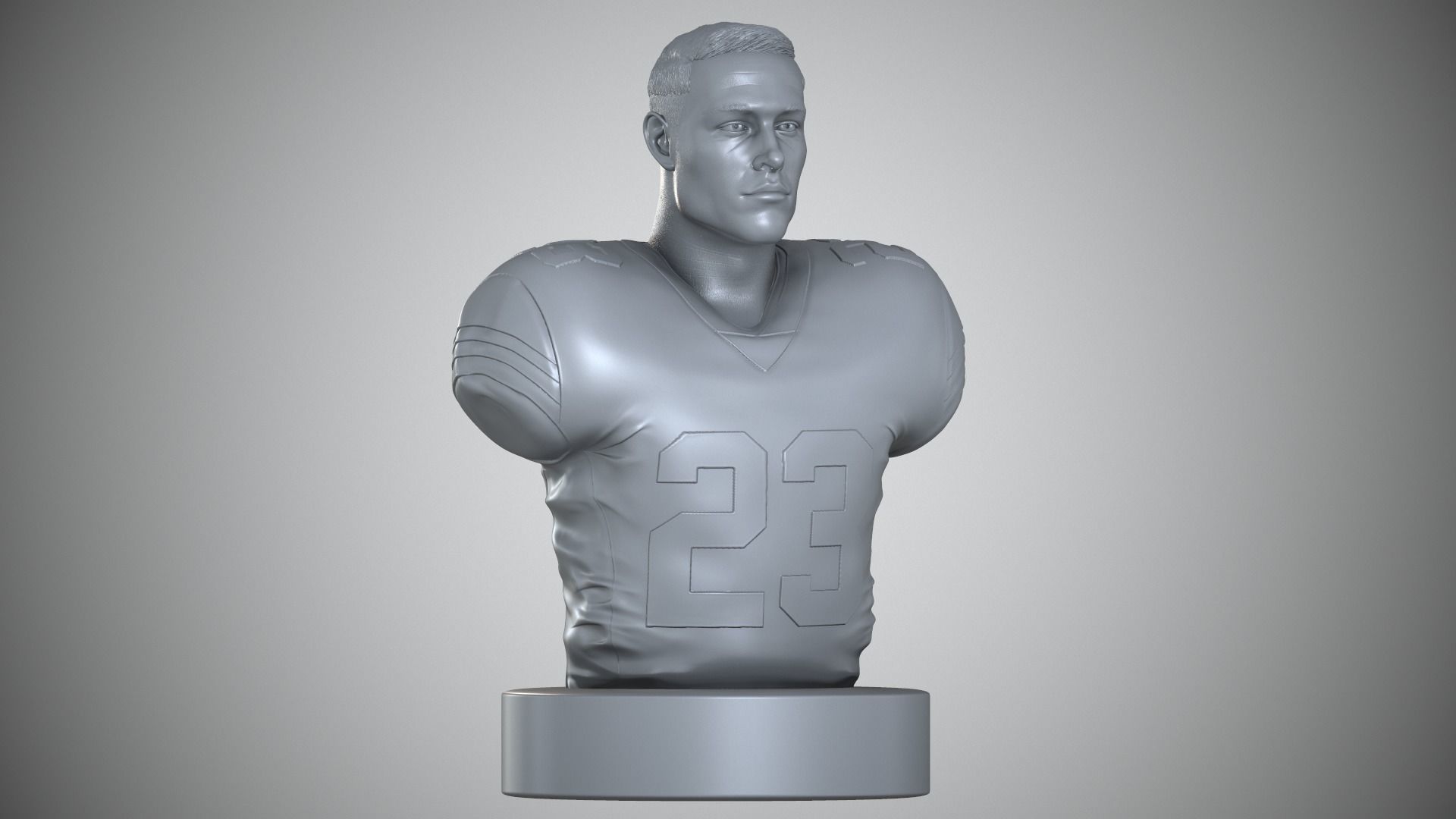 Christian McCaffrey 3D model 3D printable | CGTrader