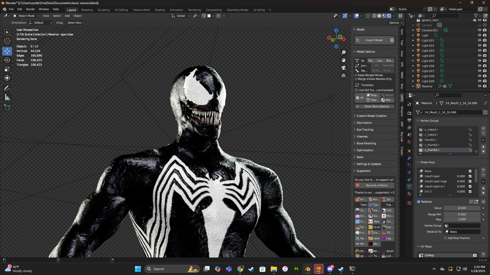 Classic Venom 3D Model 3D model rigged | CGTrader
