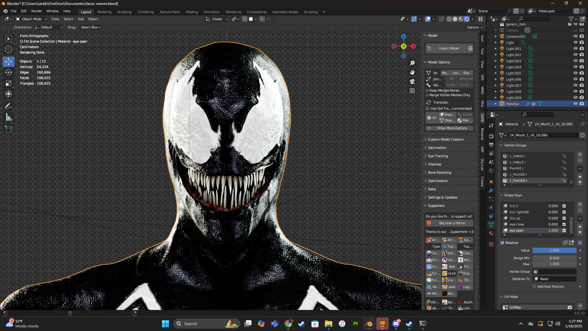 Classic Venom 3D Model 3D model rigged | CGTrader