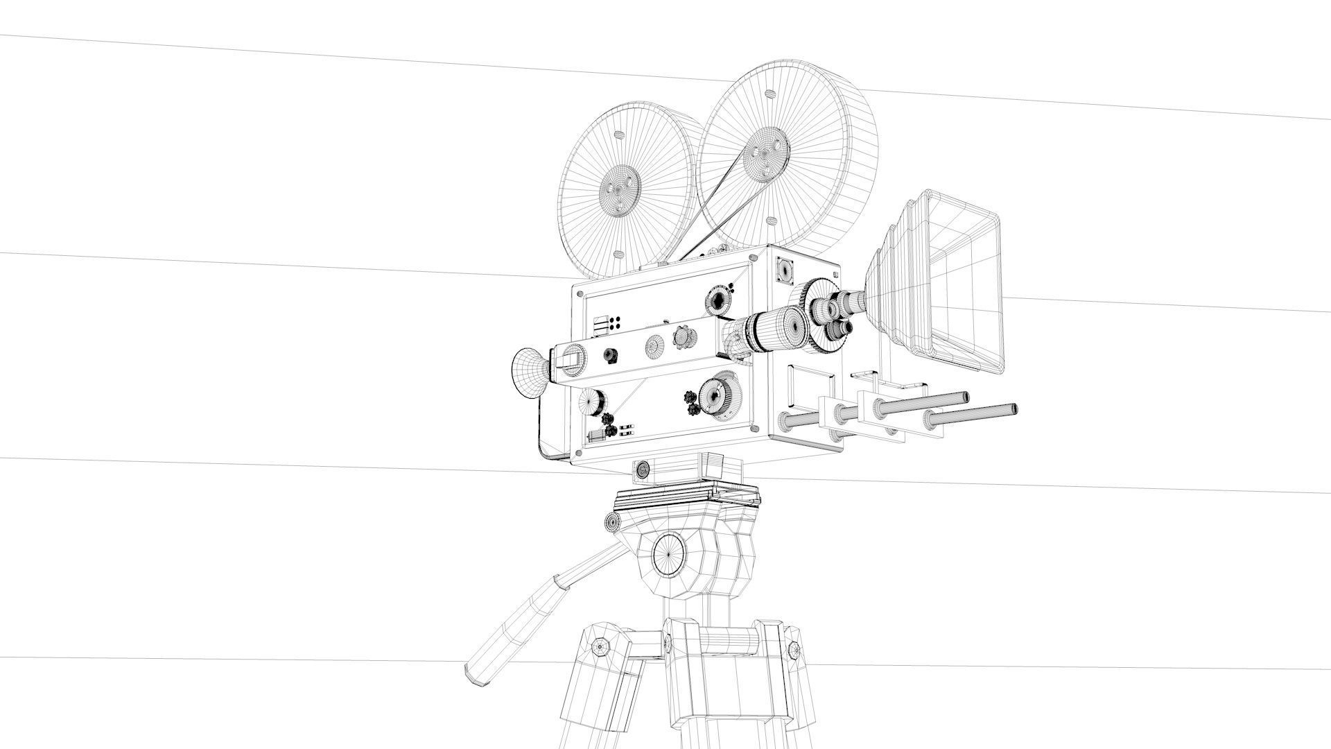 Vintage Movie Camera Detailed 3D model | CGTrader