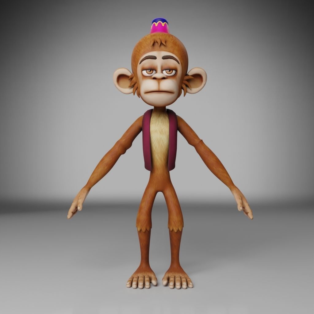 Disney Aladdin Abu Stylized character 3D model | CGTrader