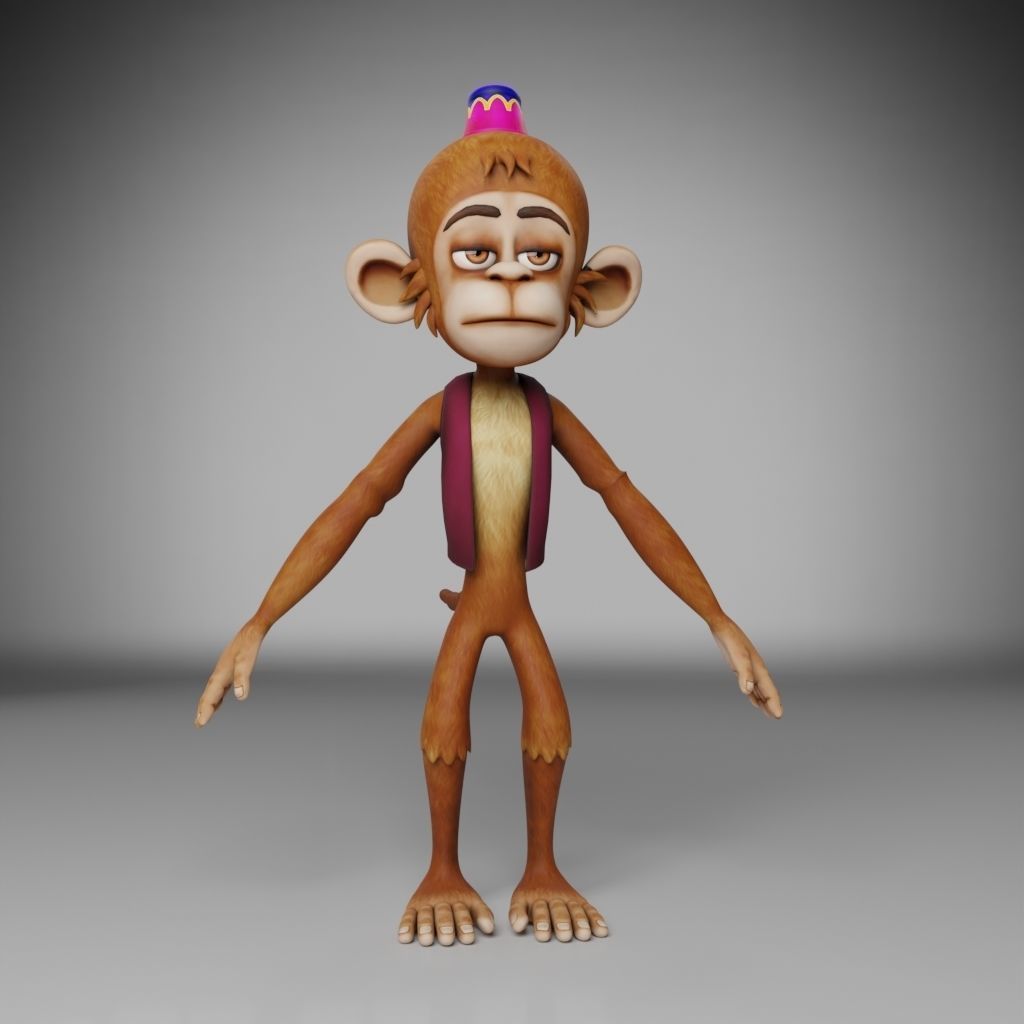 Disney Aladdin Abu Stylized character 3D model | CGTrader