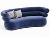 TUBE MIDNIGHT BLUE VELVET SOFA 3D model | CGTrader