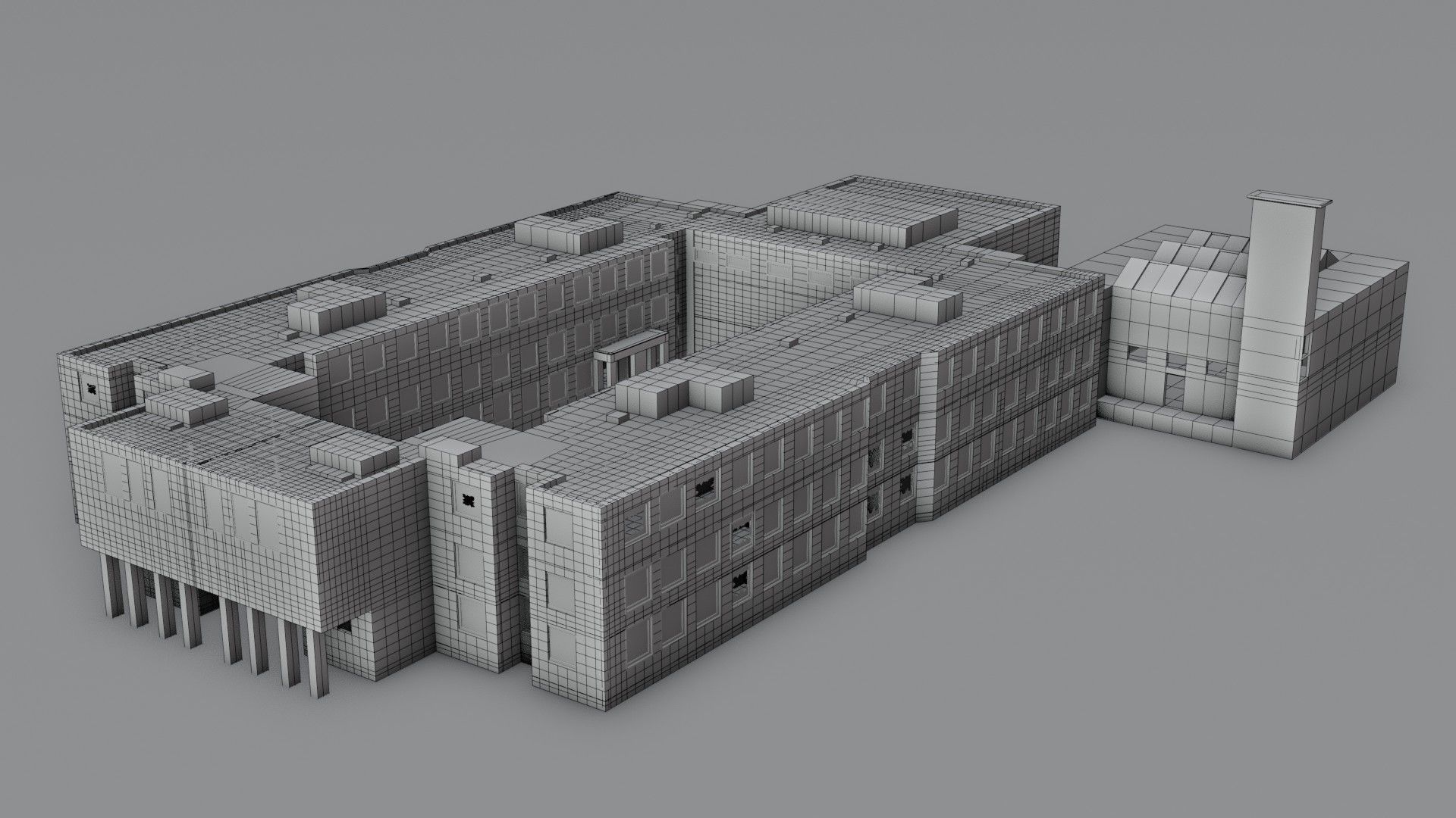 3D model School gymnasium VR / AR / low-poly | CGTrader