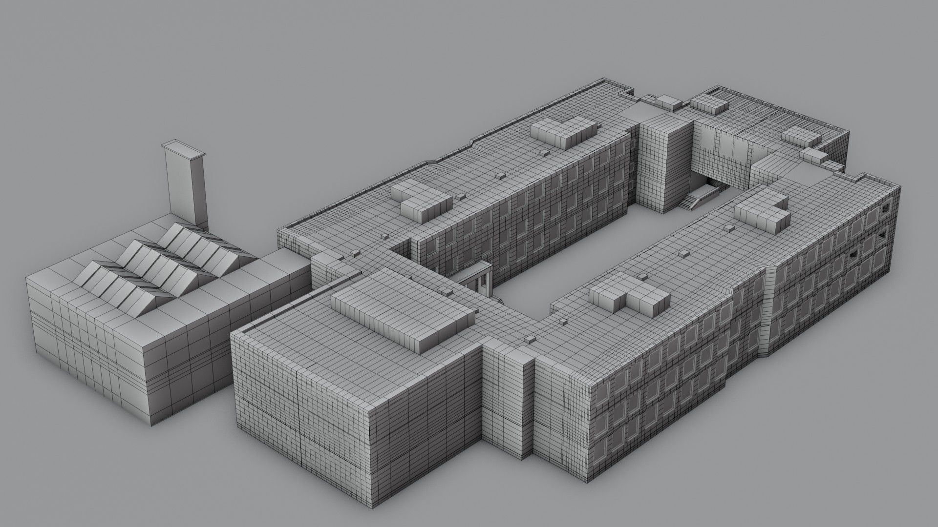 3D model School gymnasium VR / AR / low-poly | CGTrader