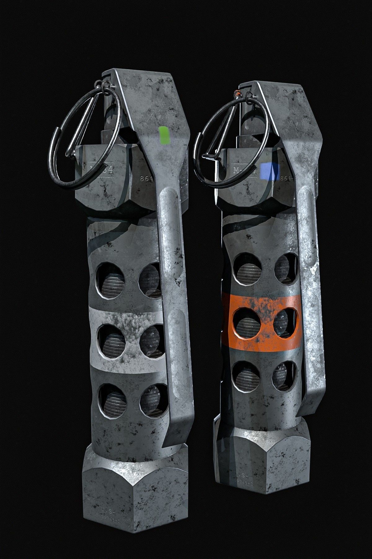 3D model Flash Grenade 3 Pack VR / AR / low-poly | CGTrader