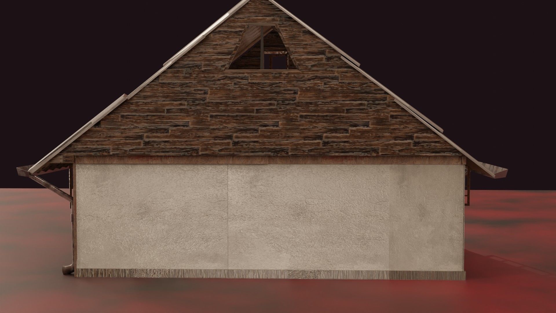 3D model Horror Mansion Gothic House Bloodstained Walls Cursed Doors VR ...