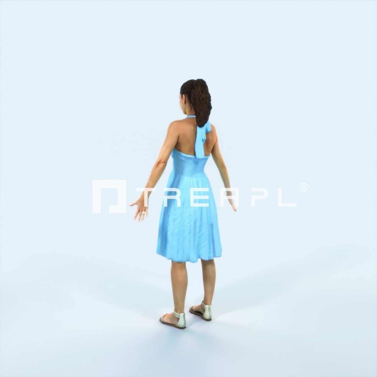 3D model Mirage F Animated Rigged Casual Woman VR / AR / low-poly ...