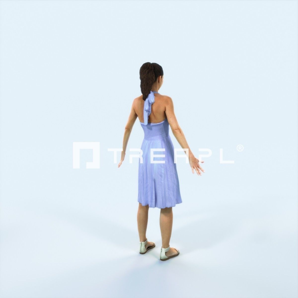 3D model Mirage C Animated Rigged Casual Woman VR / AR / low-poly ...