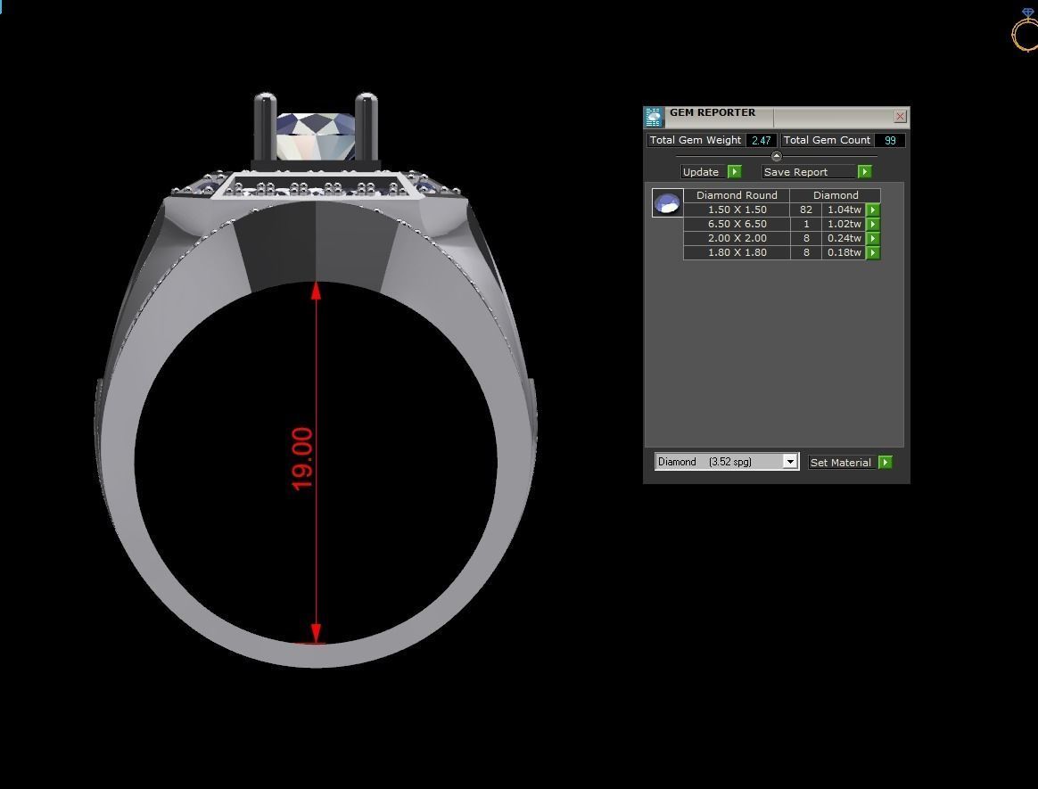 Ring Men D8 3D model 3D printable | CGTrader