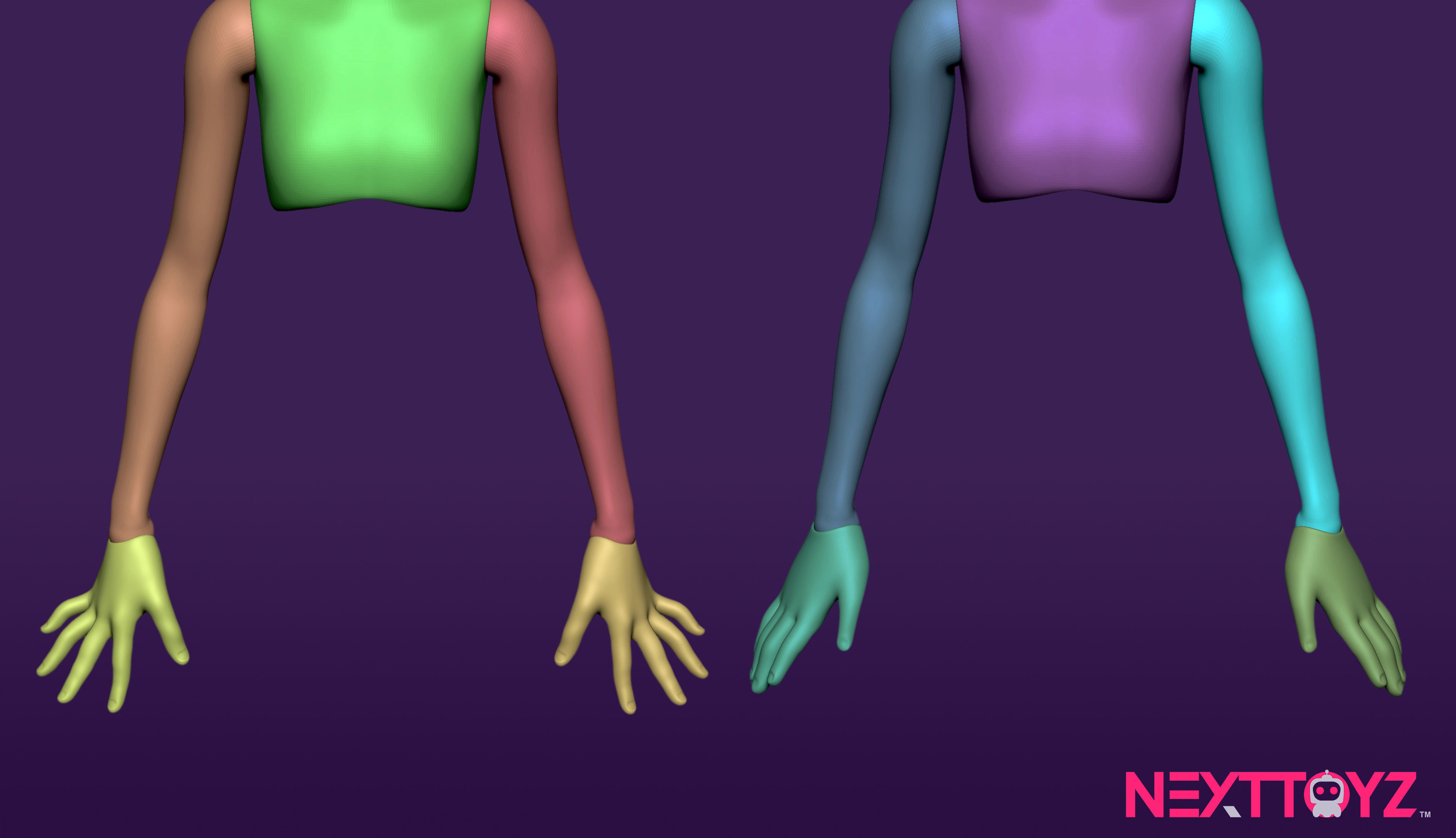Stylized Fashion Doll Base Mesh 3D model | CGTrader