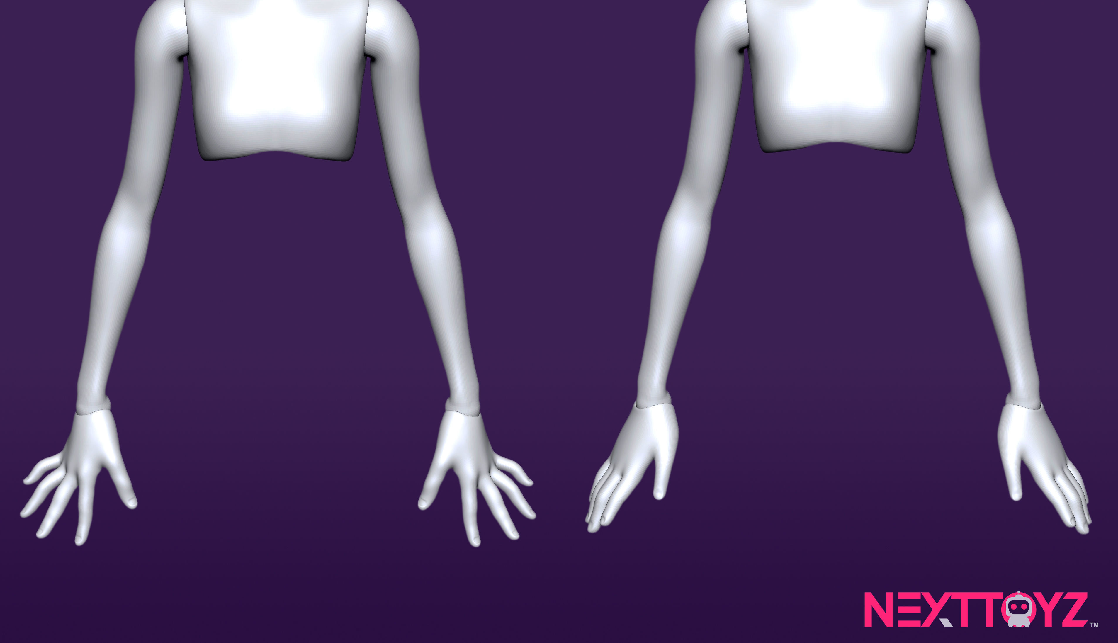 Stylized Fashion Doll Base Mesh 3D model | CGTrader