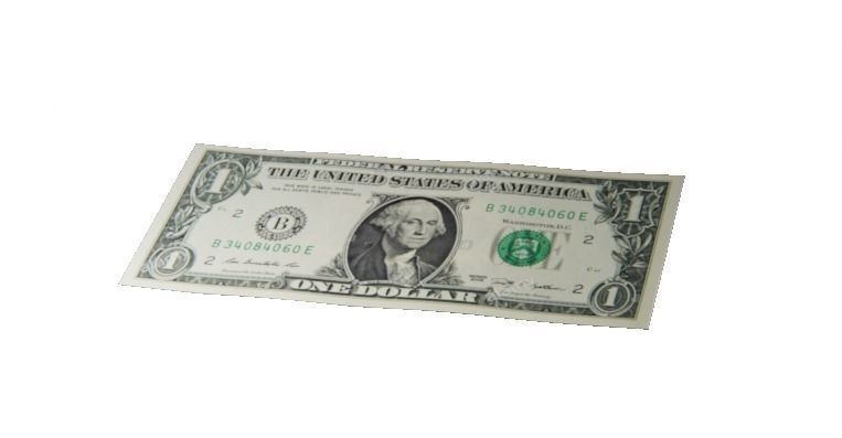 3D model 1 dolar banknote VR / AR / low-poly | CGTrader