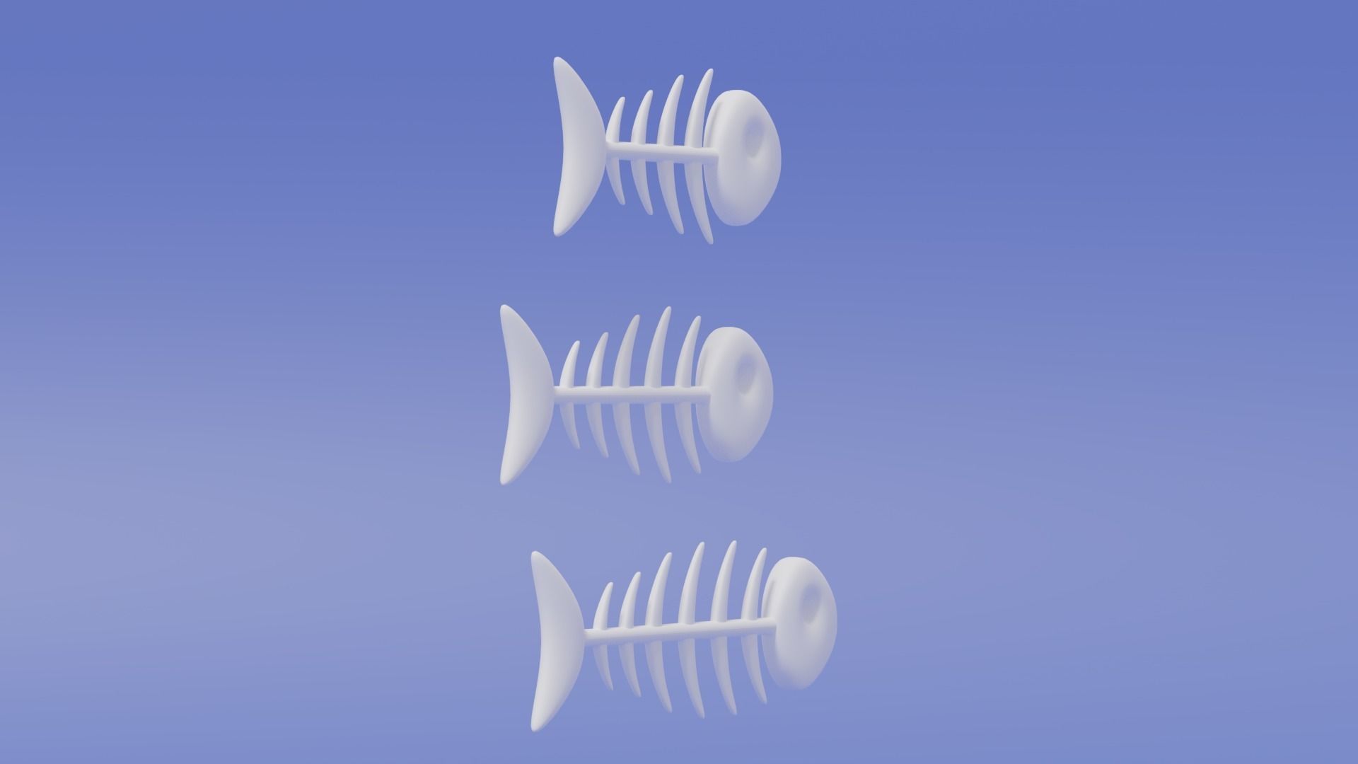 Cartoon Fish Bones Collection 3D model | CGTrader