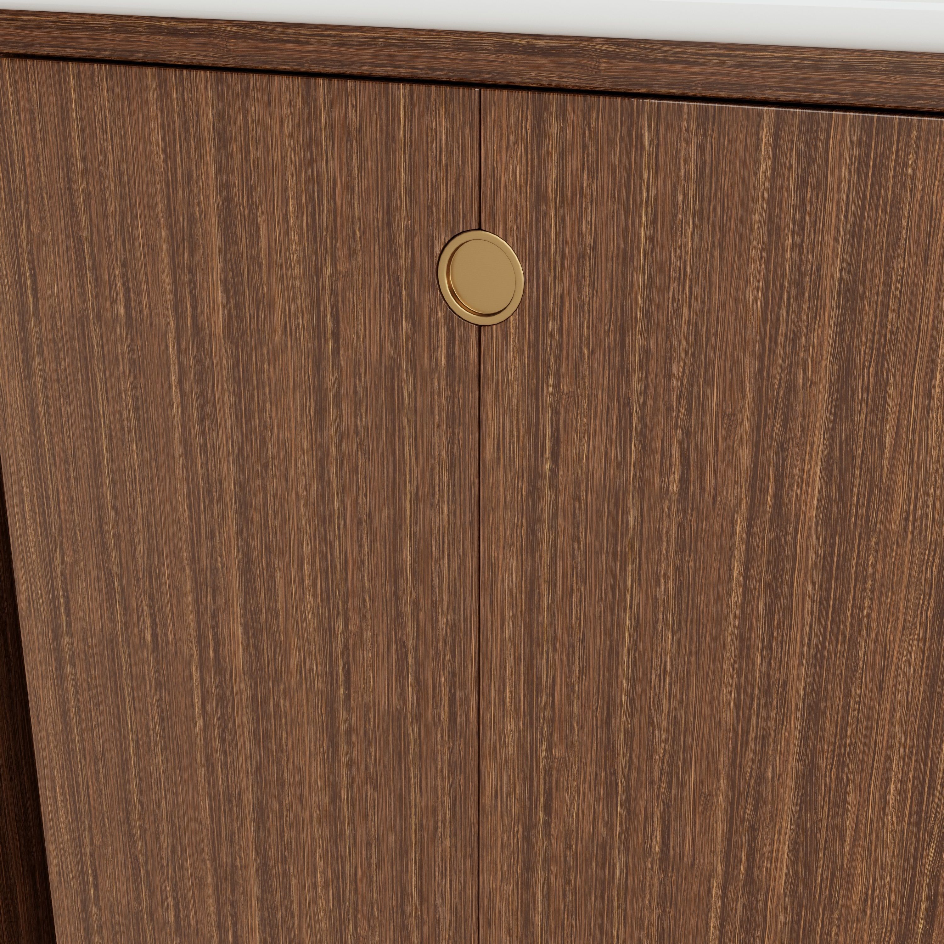 Wooden Servery with Metal Frame 3D model | CGTrader