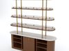 Wooden Servery with Metal Frame 3D model | CGTrader