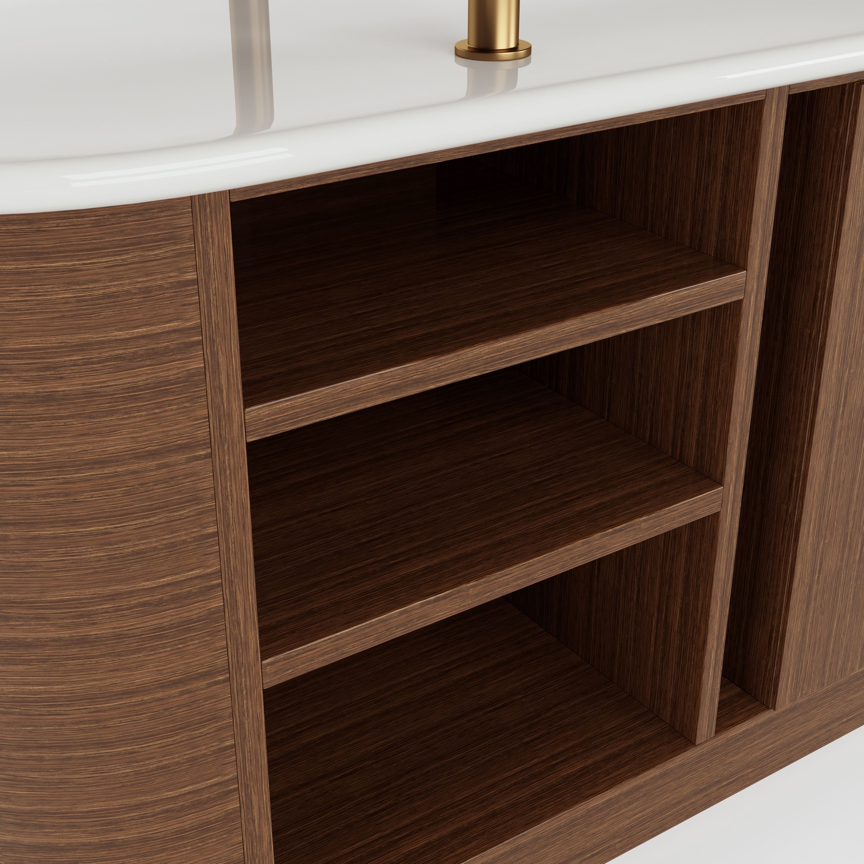 Wooden Servery with Metal Frame 3D model | CGTrader