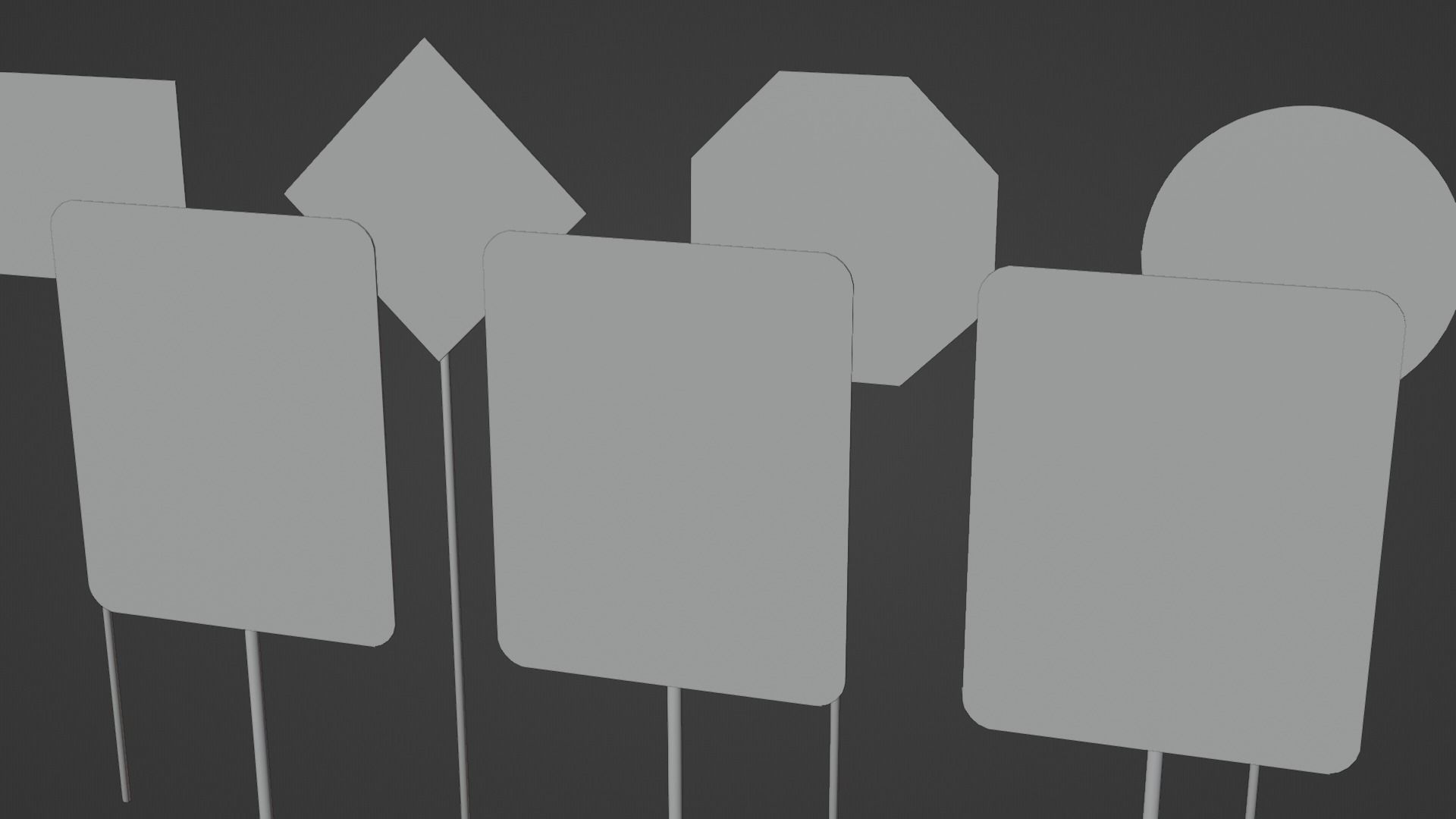 3D model Signs and Road Signs VR / AR / low-poly | CGTrader