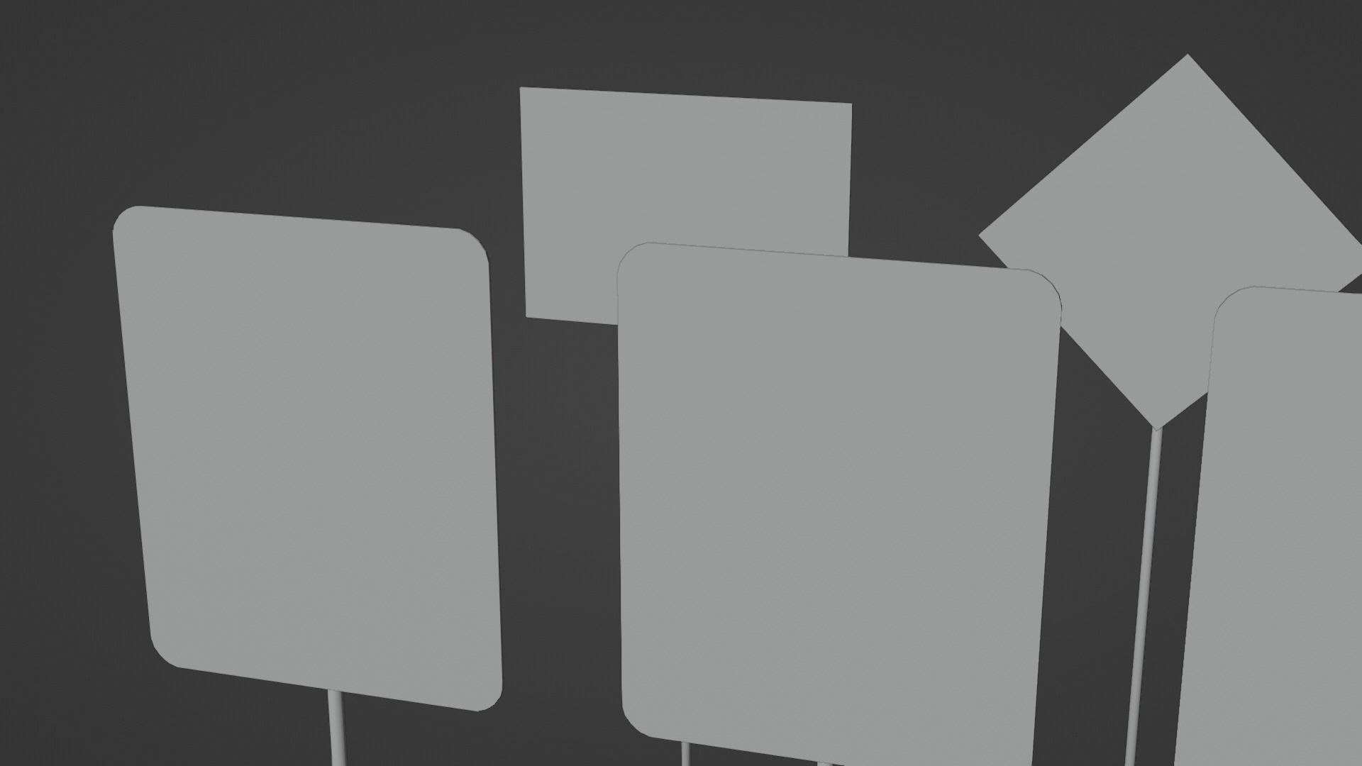 3D model Signs and Road Signs VR / AR / low-poly | CGTrader