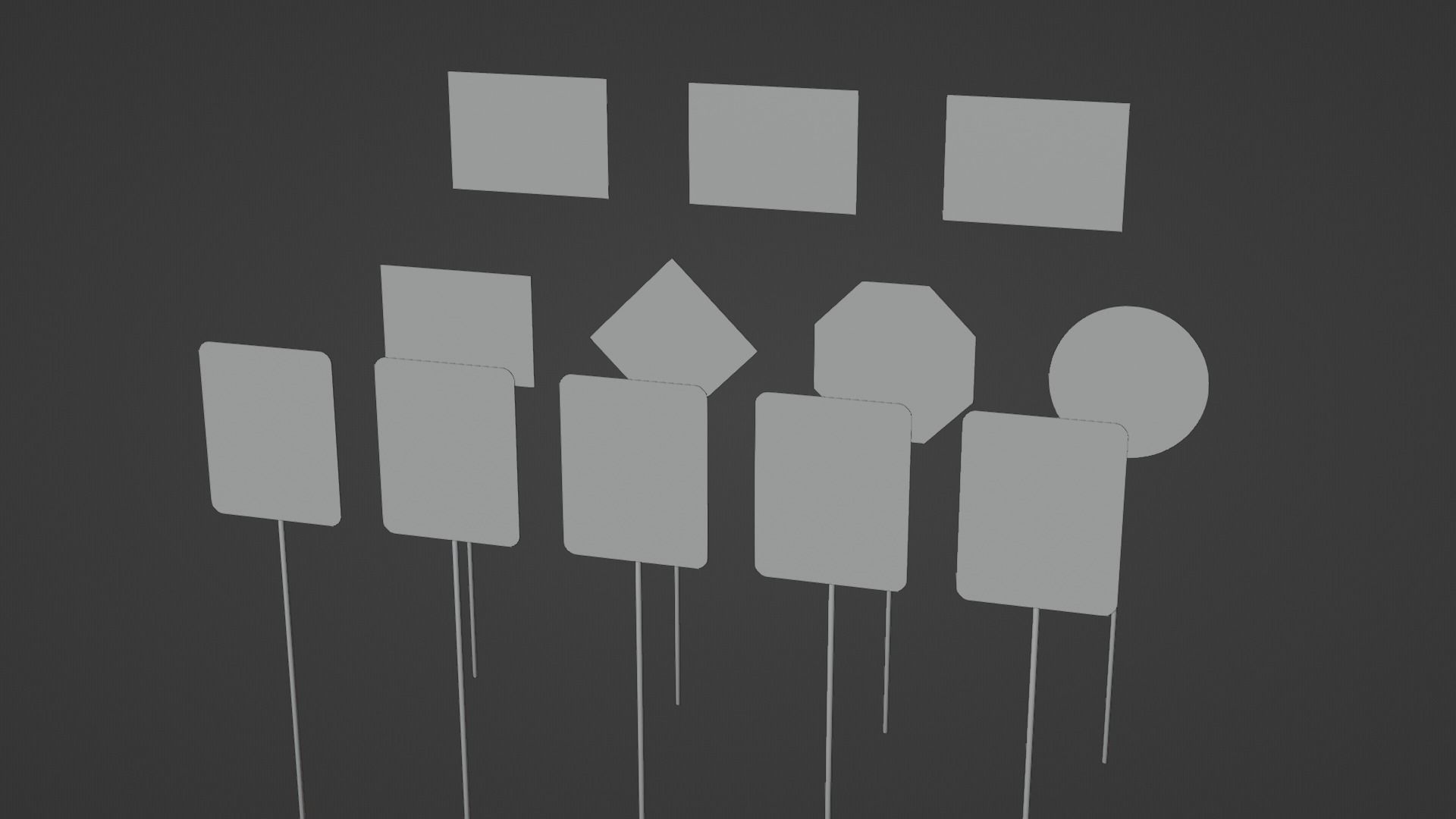 3D model Signs and Road Signs VR / AR / low-poly | CGTrader