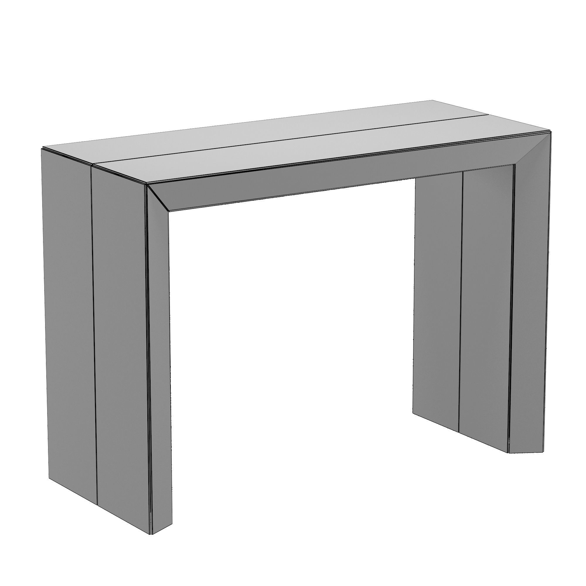 Table Console Extensible REFLET 3D model | CGTrader