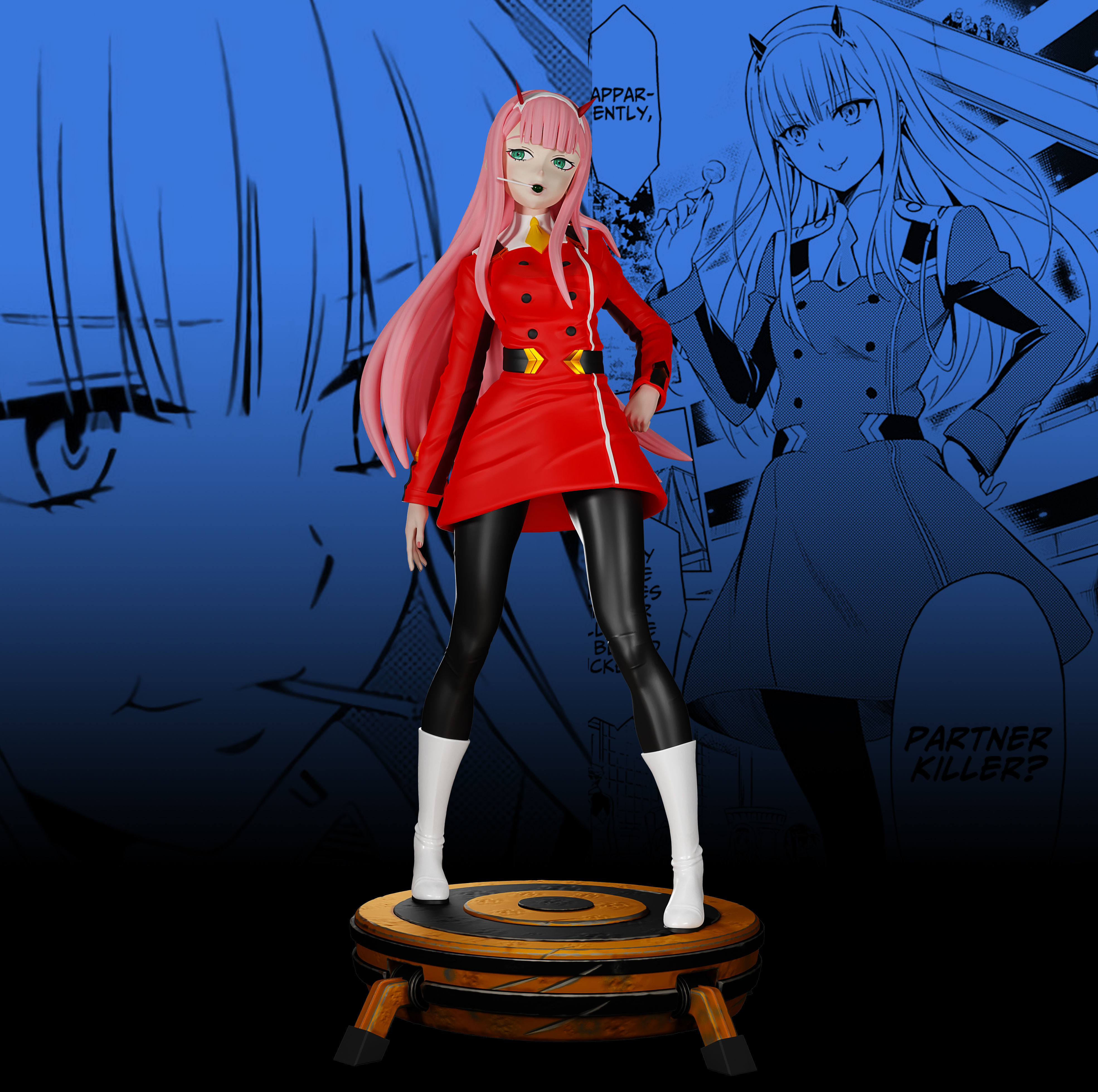 zero two 3D model 3D printable | CGTrader