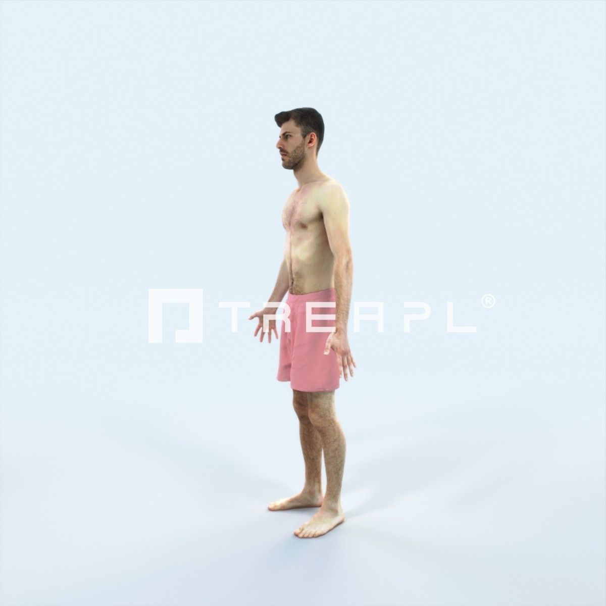 3D model Posture H Beach Animated Rigged Sports Man VR / AR / low-poly ...