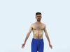 3D model Posture A Beach Animated Rigged Sports Man VR / AR / low-poly ...