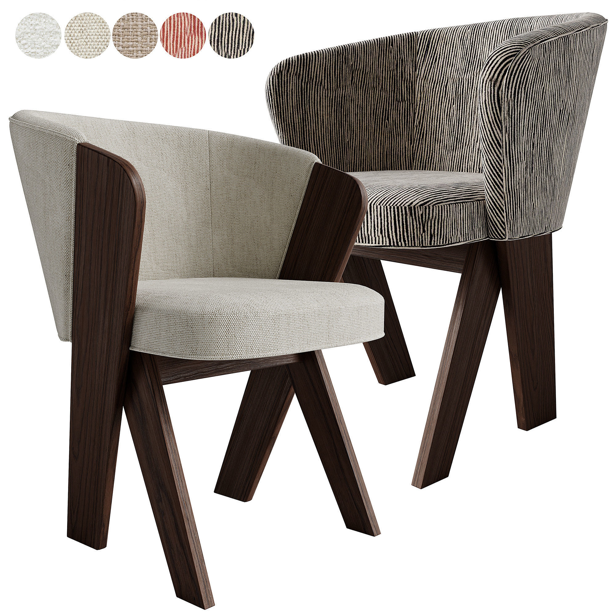 3D model Chair Adrienne by Pierre Frey VR / AR / low-poly | CGTrader