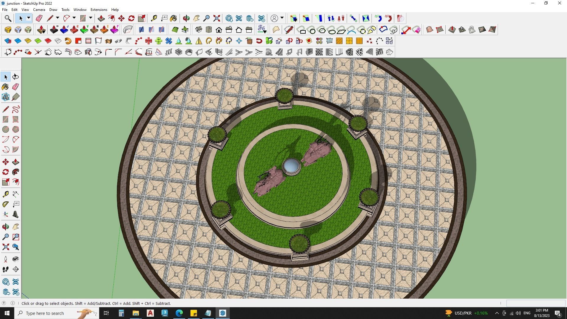 Roundabout 3D model 3D model | CGTrader
