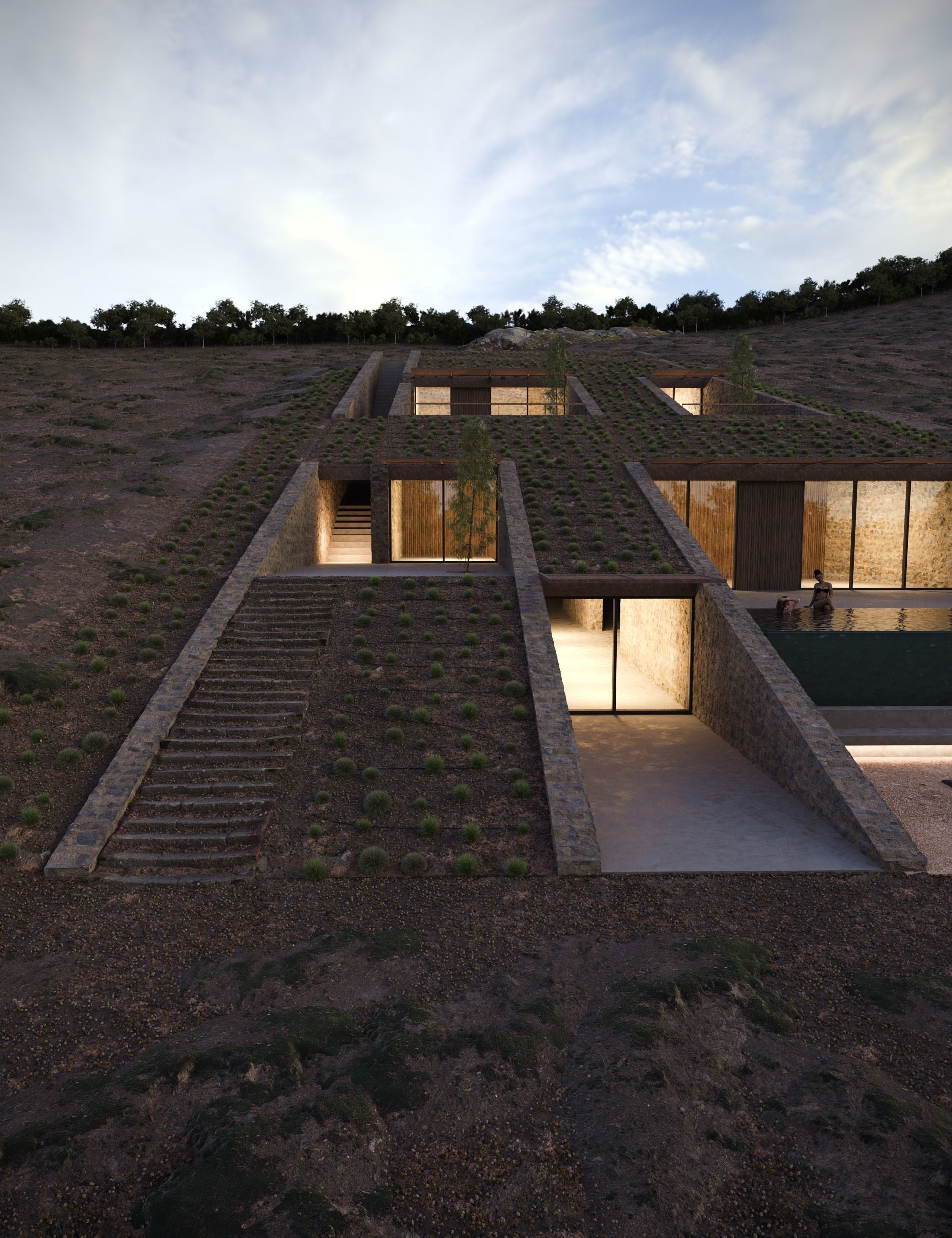 Ncaved House MOLD Architects 3D model animated | CGTrader