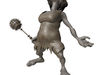 Primitive warrior sculpture 3D model | CGTrader