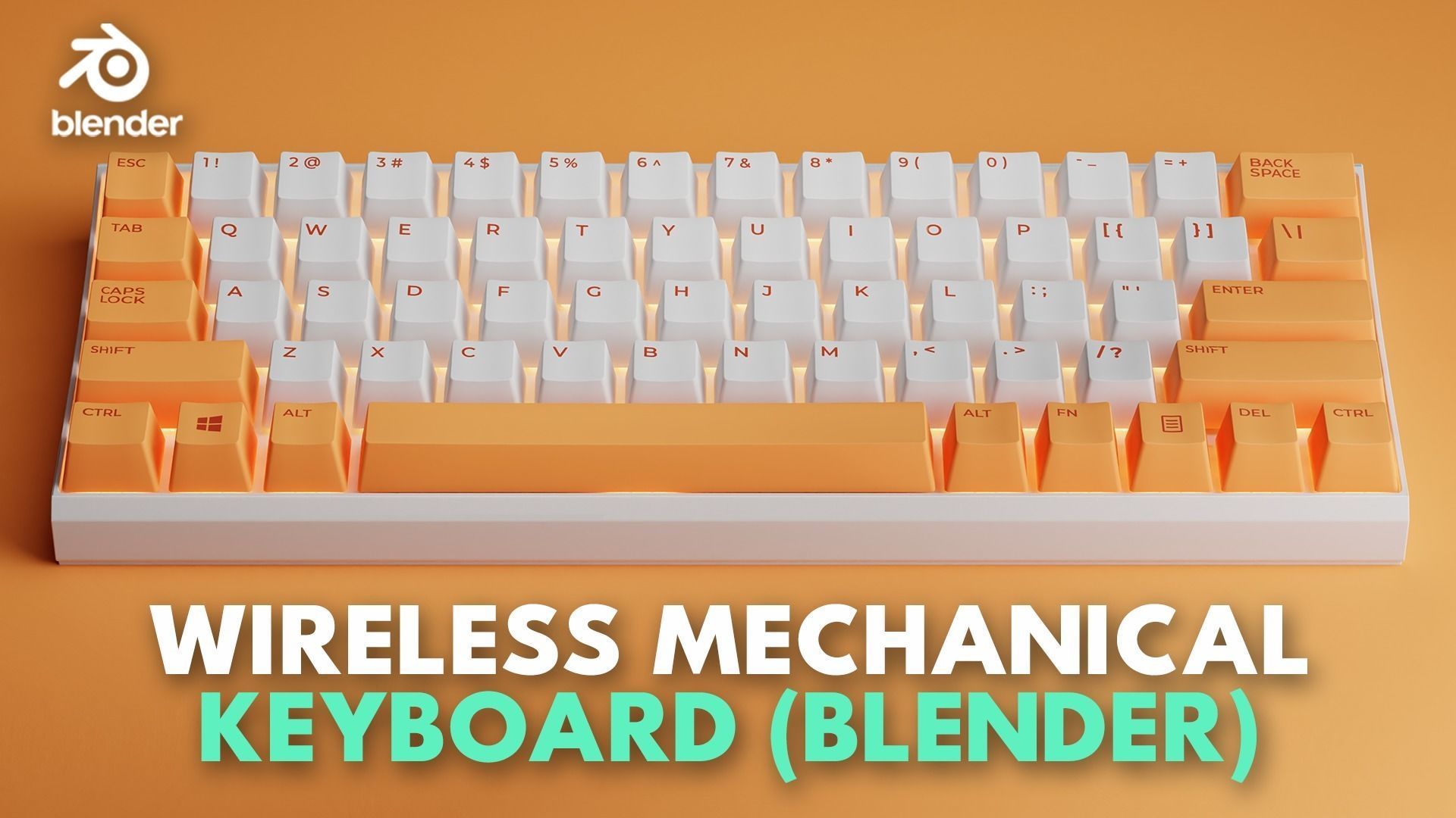 3D model Wireless Mechanical Keyboard - Blender VR / AR / low-poly | CGTrader