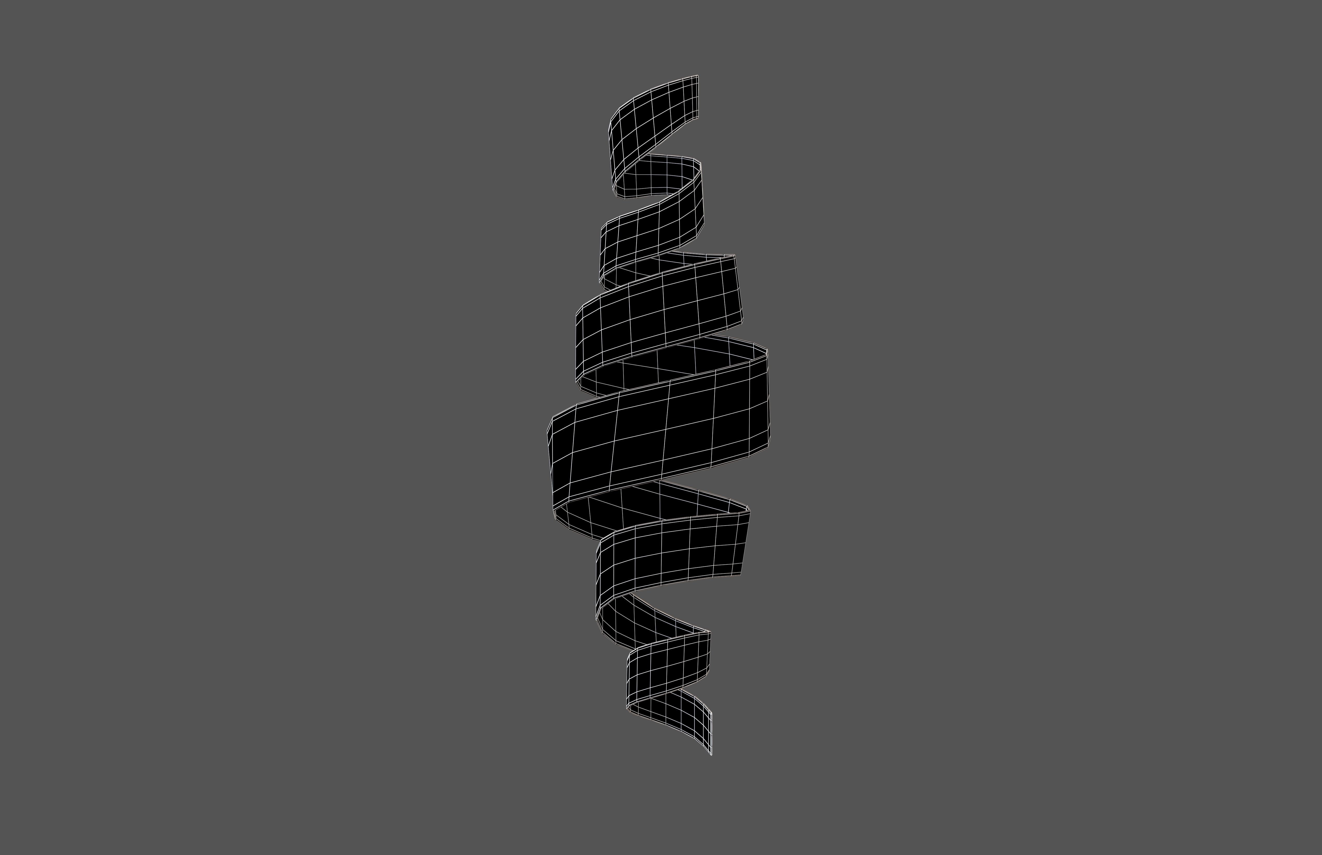 3D model Spiral Ribbon Floating v1 001 VR / AR / low-poly | CGTrader