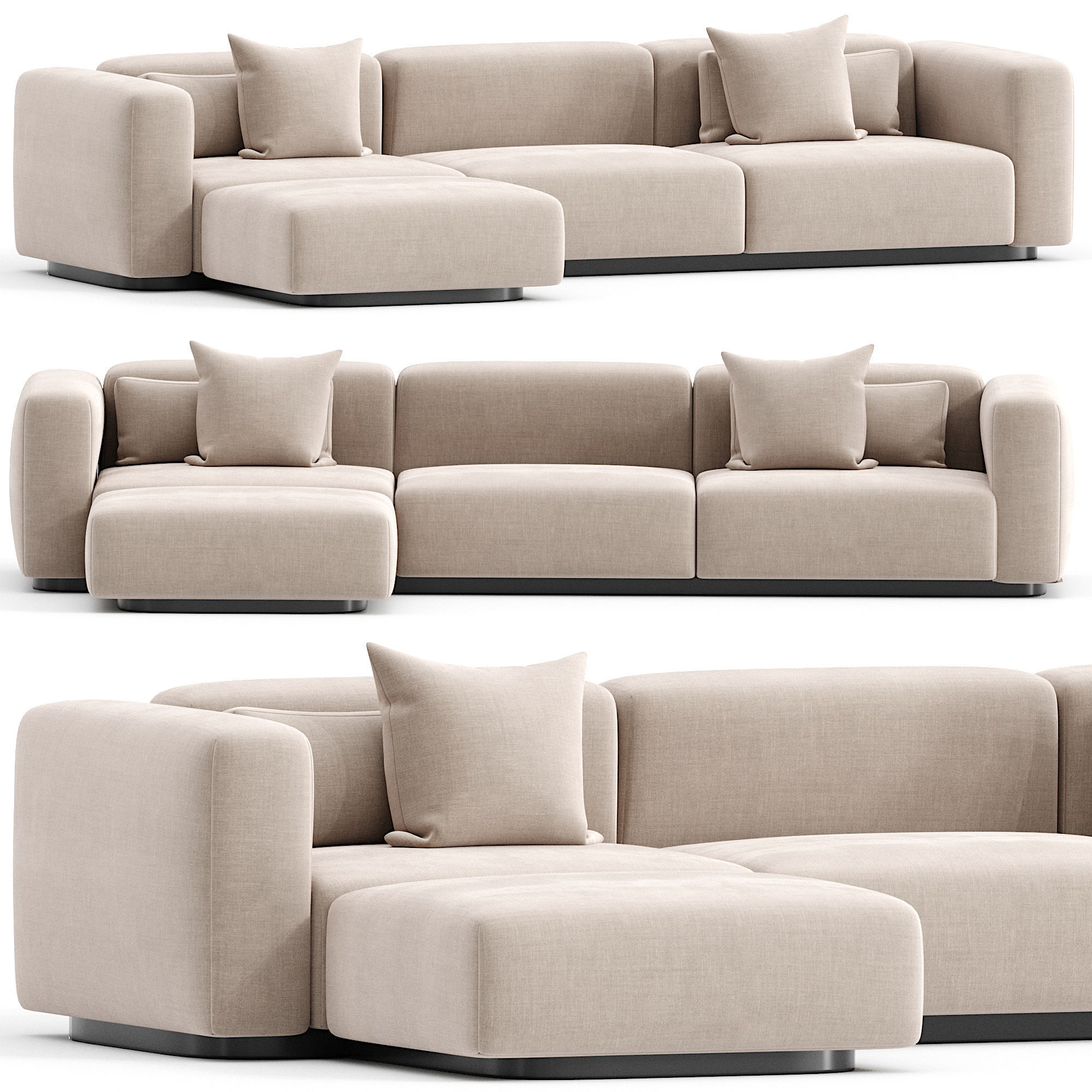 Sofa Vitra Soft Modular 3D model | CGTrader