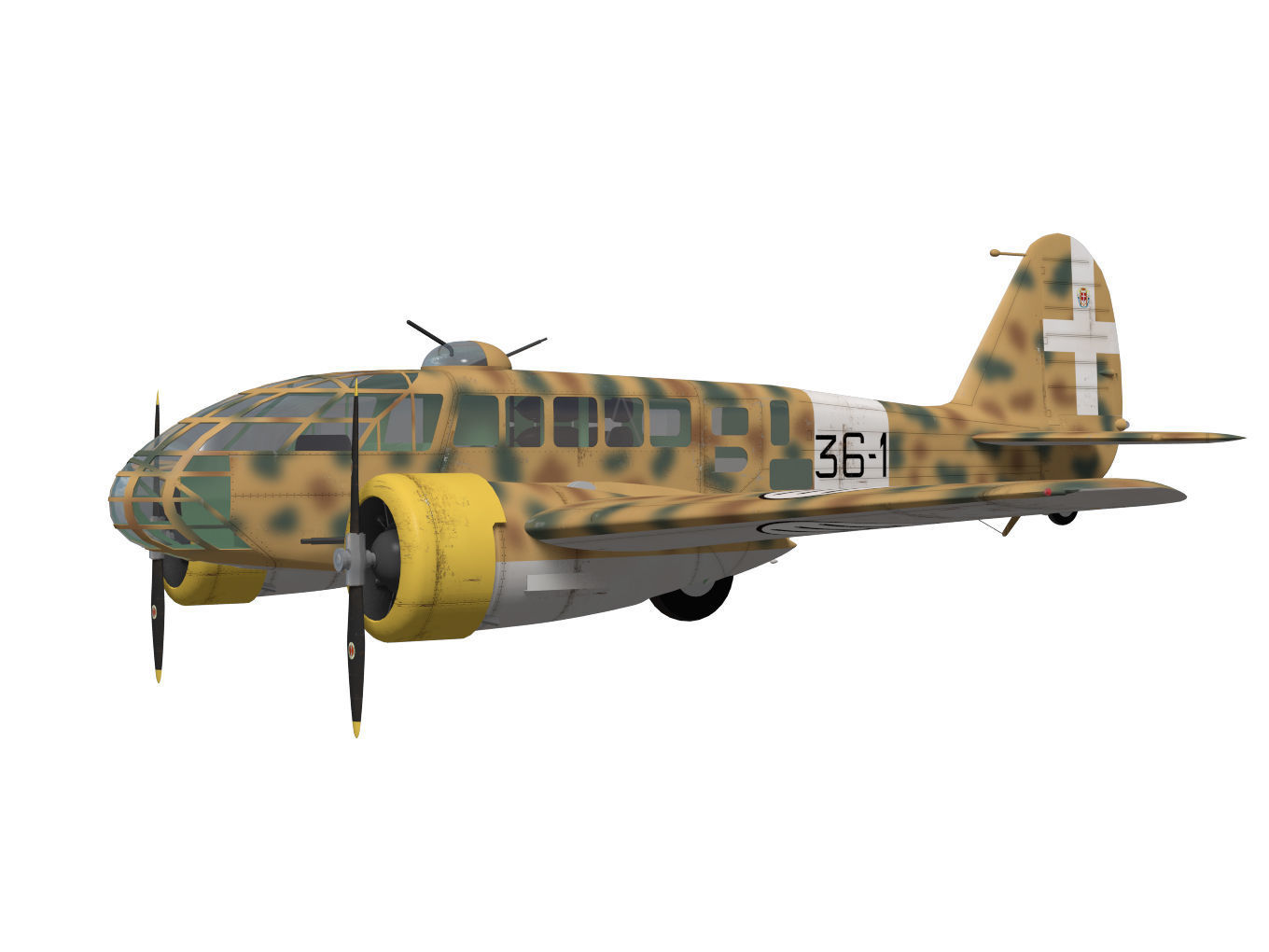 Caproni Ca311 3D model | CGTrader